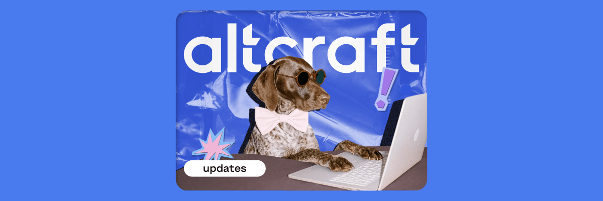 Altcraft update: new features, changes, and development plans.
